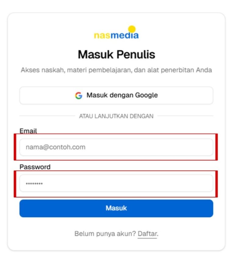 Cara Daftar dan Login Akun Aplikasi Nasmedia Digital - Nasmedia.id